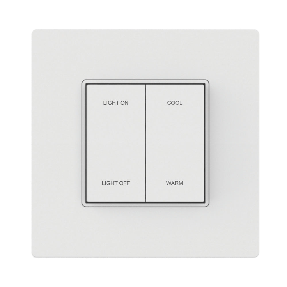 CLEANLIFE® Smart Dual-Rocker CCT Tunable Control Switch (Built-In Wall